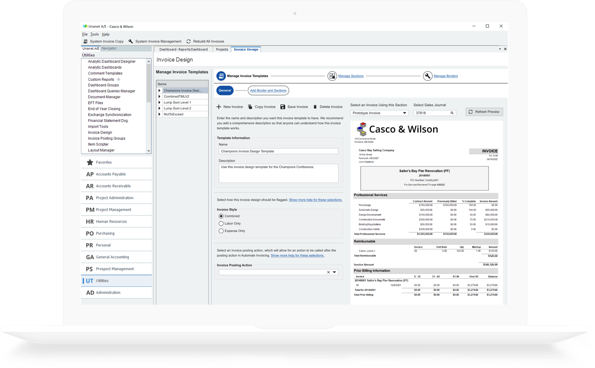Financials | ERP for AE | Unanet