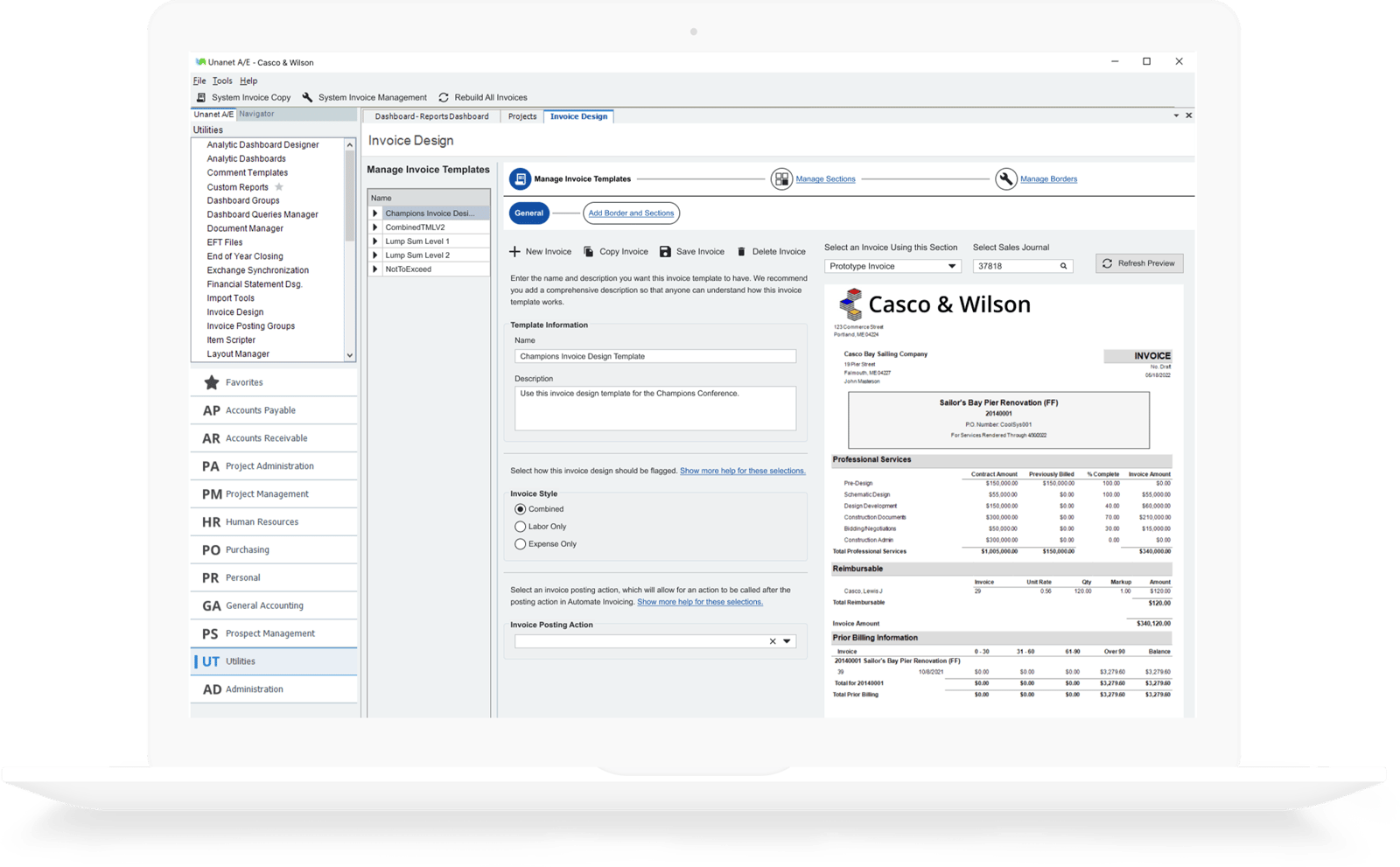 Financials | ERP for AE | Unanet
