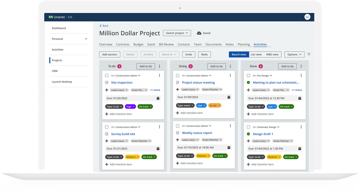 Project Management | ERP for AE | Unanet